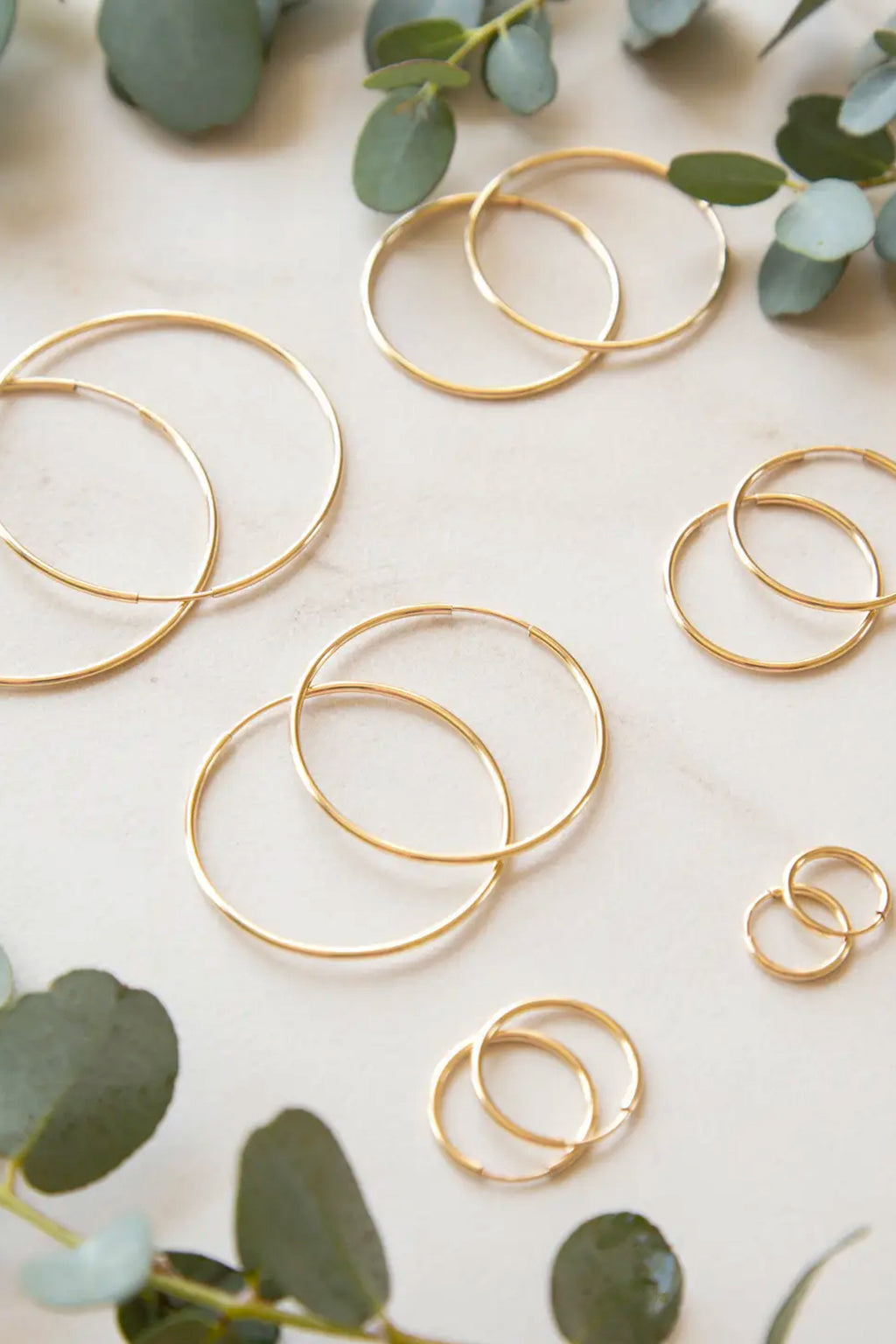 Gold Endless Hoops - Assorted Sizes – Pinkadot